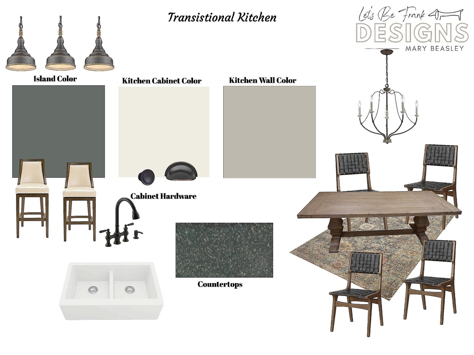 Transitional Kitchen Moodboard - Neutral - Etsy