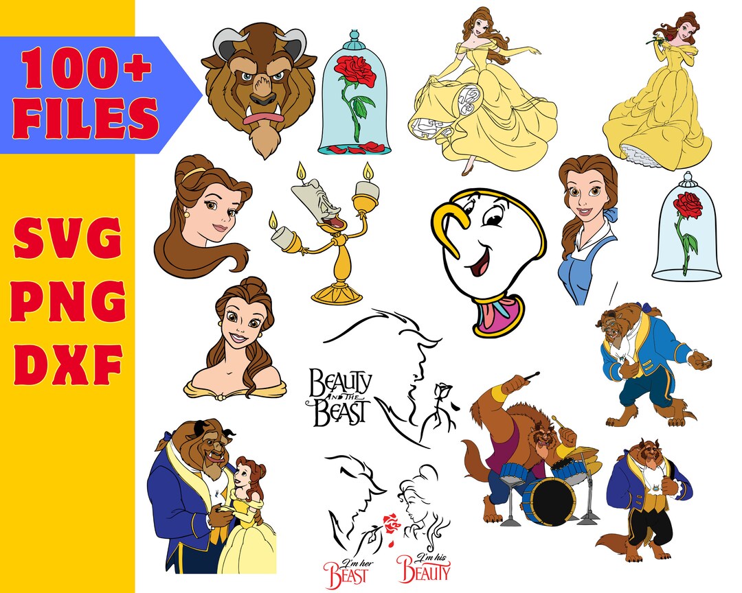 Beauty and the Beast SVG, Belle Svg, Beast Svg, Princess Svg, Beauty ...