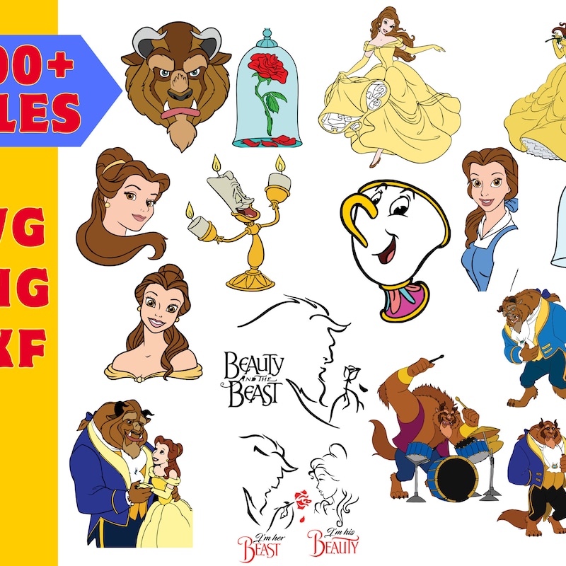 Beauty and the Beast Svg - Etsy