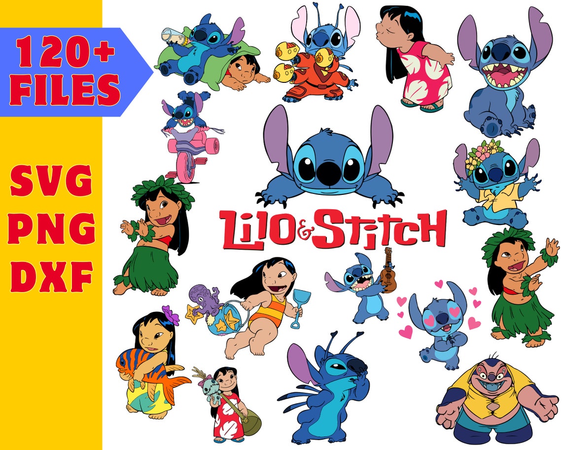 Pack svg Lilo and Stitch - lilo and stitch lot de 9 - pack svg ...