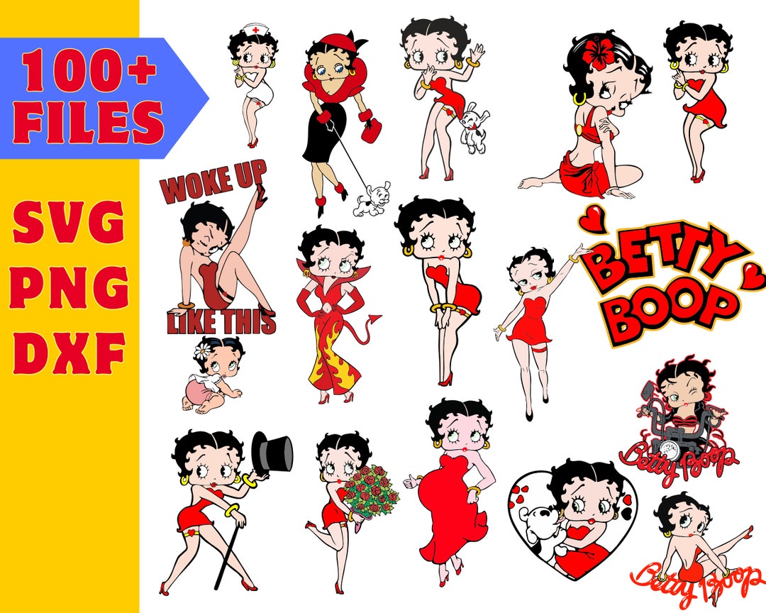 Betty Boop SVG Bundle,betty Boop Layered,svg, Easy Cut,tshirt Print ...