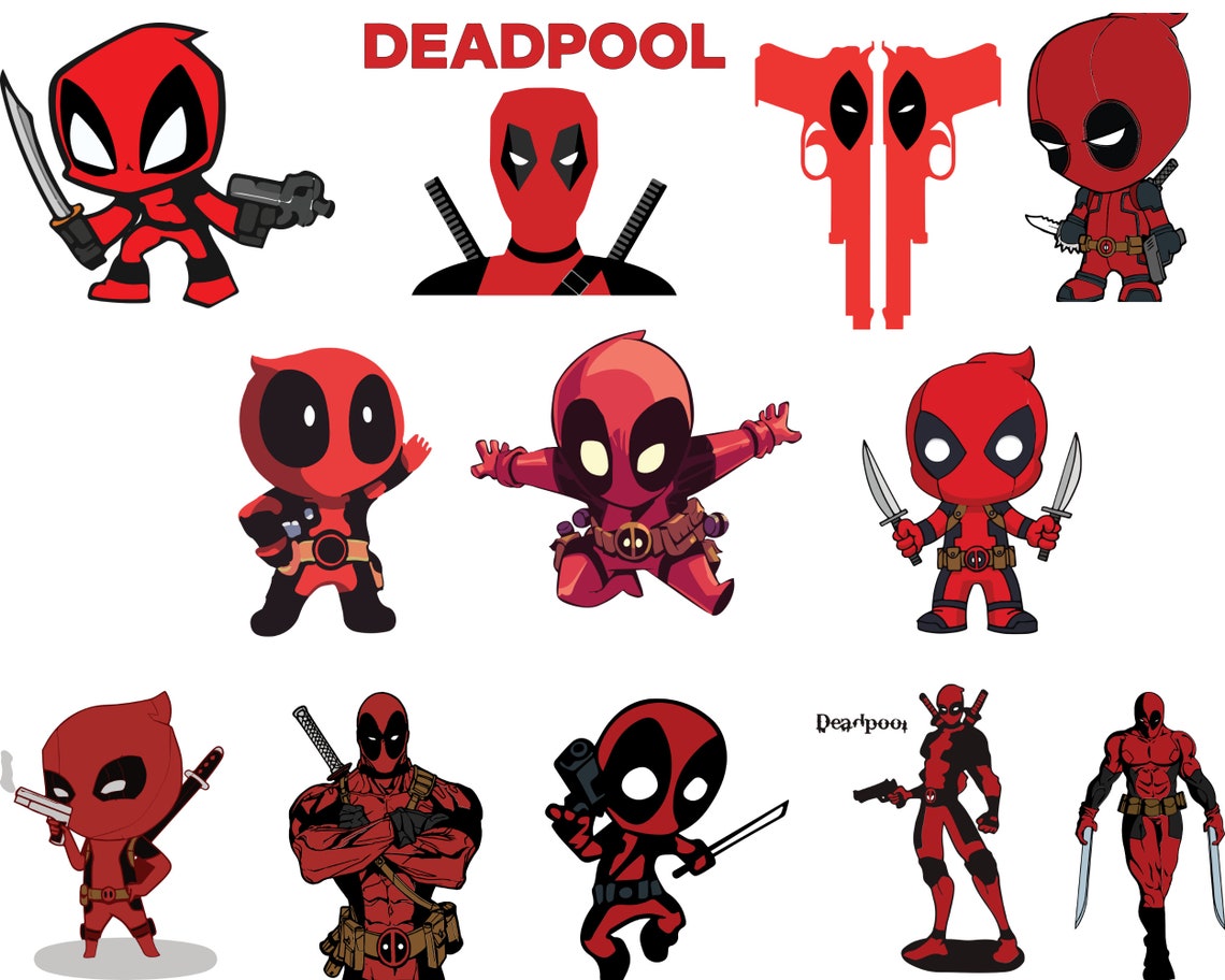 Deadpool Svg Bundle,deadpool Png, Deadpool Cricut,silhouette Clipart ...