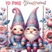Whimsical Swing Gnome Clipart - Digital Download, Garden Fantasy ...