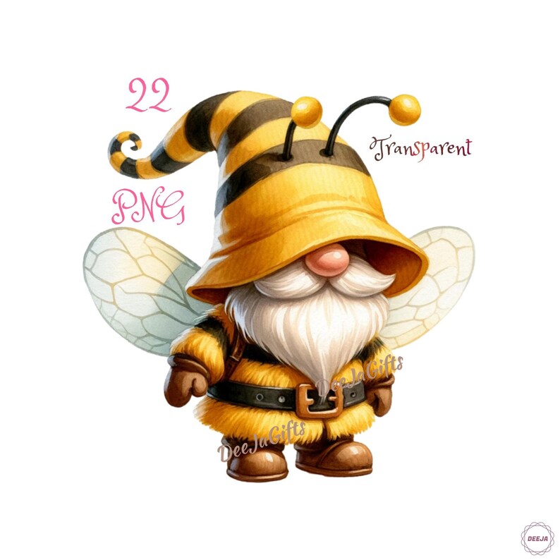 Bee Gnome Clipart: Watercolor Gnomes PNG (digital Download) - Etsy