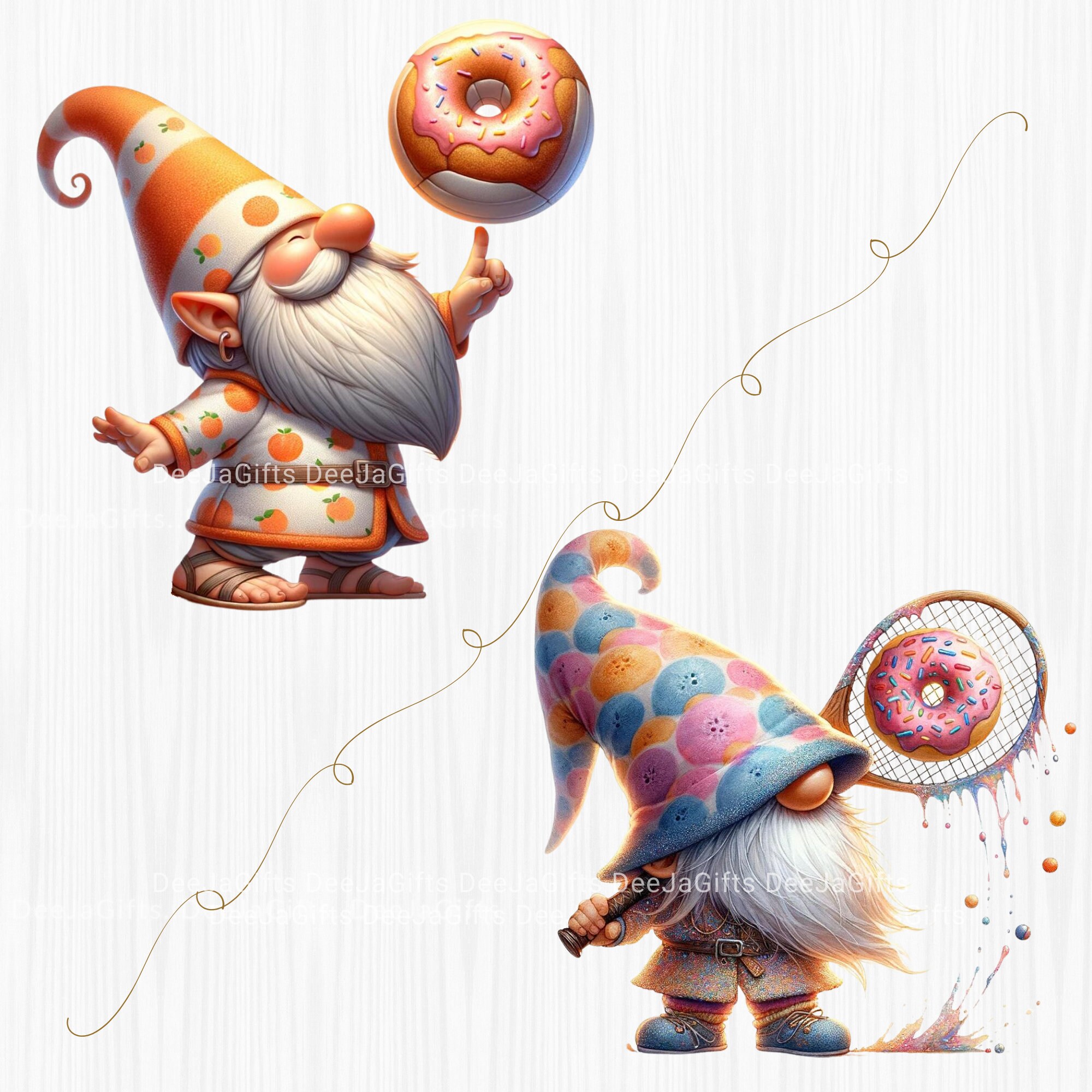 Whimsical Workout Gnome - 15 Handcrafted Fitness Donut Gnome Figurine ...