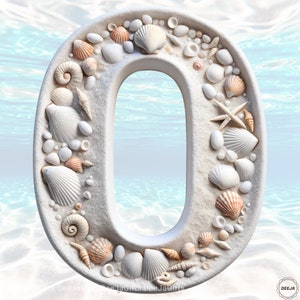 Sand & Seashell Alphabet PNG: Beach Letters Clipart (digital Download ...