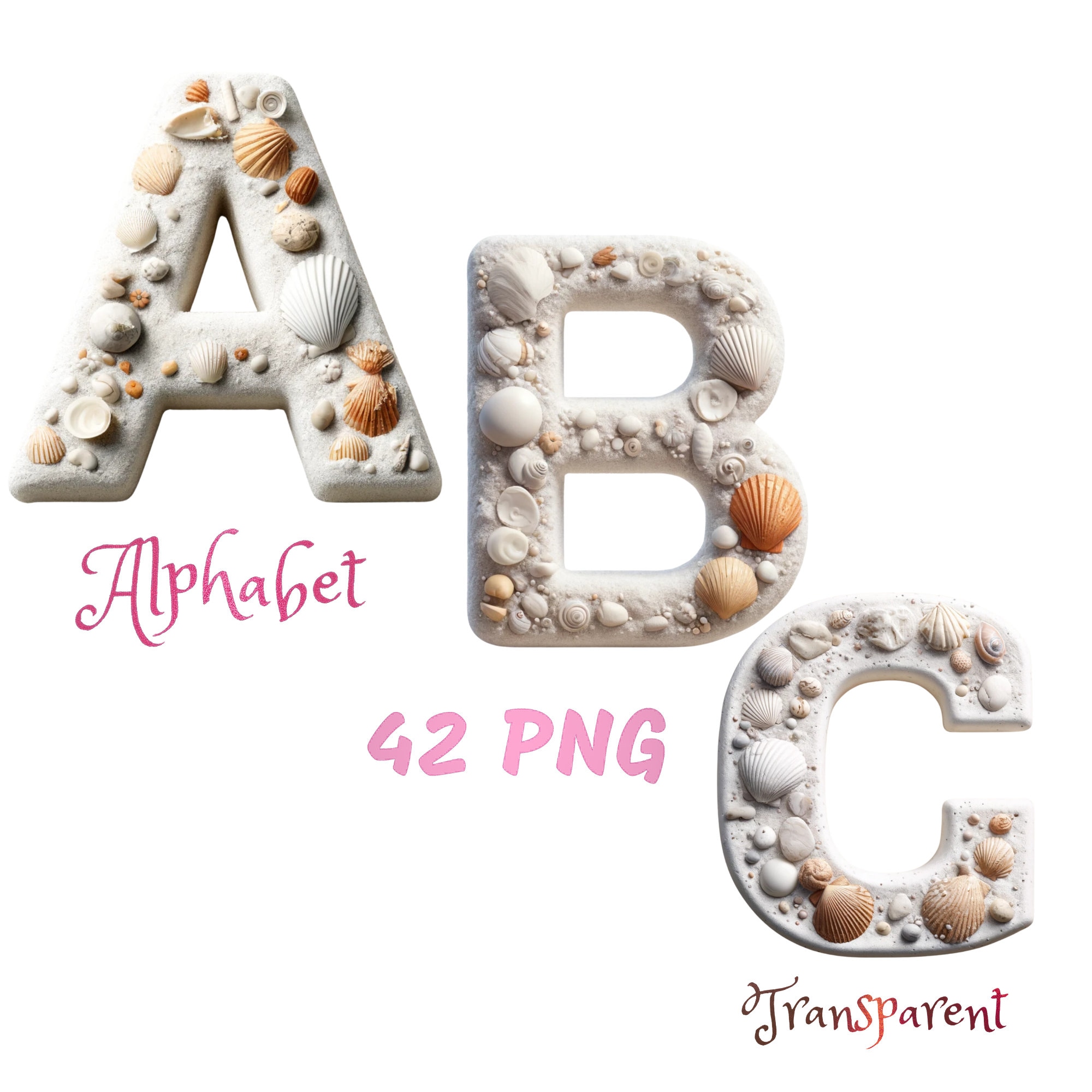 Beach Soil Alphabet PNG Sand Textured Letters Clipart Digital Download ...