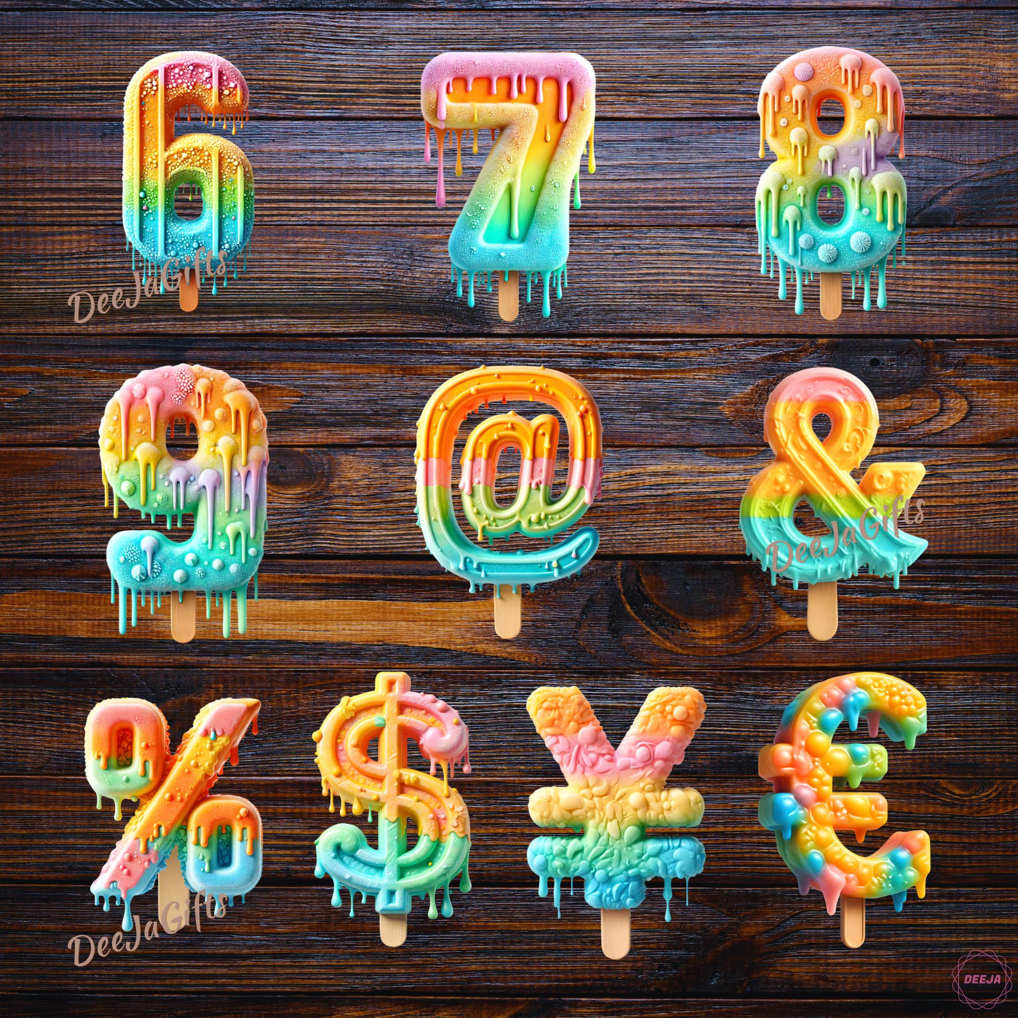Popsicle Alphabet PNG: Summer Letters Clipart (digital Download) - Etsy