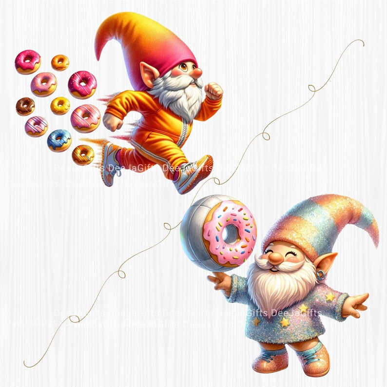 Whimsical Workout Gnome - 15 Handcrafted Fitness Donut Gnome Figurine ...