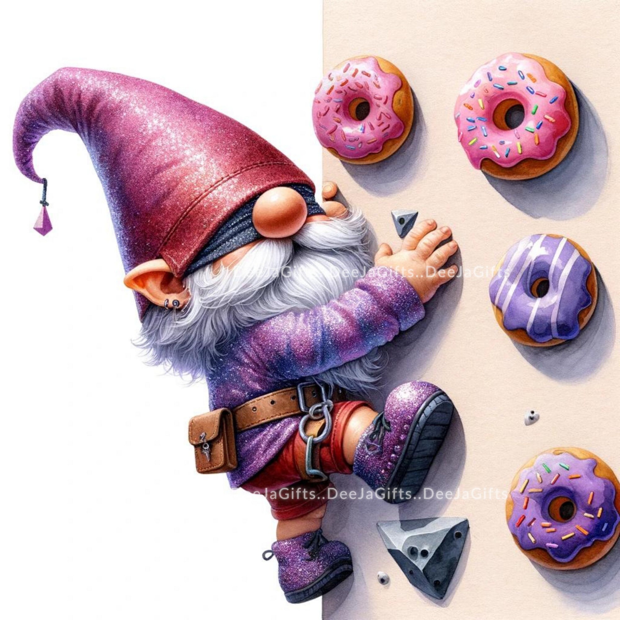 Whimsical Workout Gnome 15 Handcrafted Fitness Donut Gnome Figurine for ...