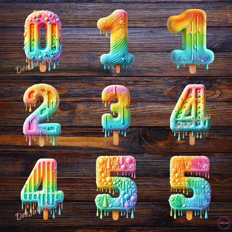 Popsicle Alphabet PNG: Summer Letters Clipart (digital Download) - Etsy