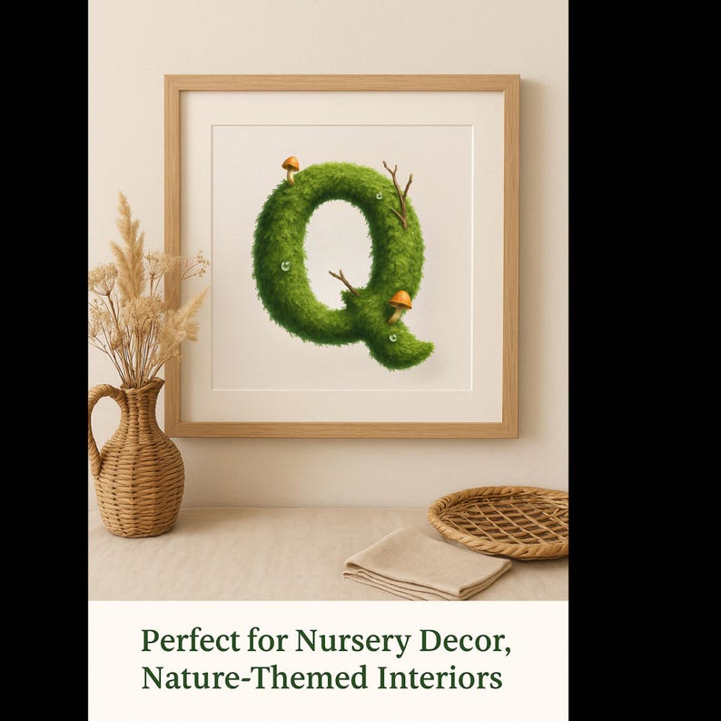 Forest Moss Alphabet: 45 Woodland Letter PNG Clipart (digital Download ...
