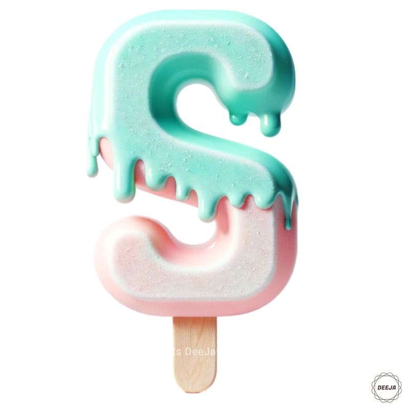 Popsicle Alphabet PNG Summer Letters Clipart Ice Lolly Font PNG Digital ...