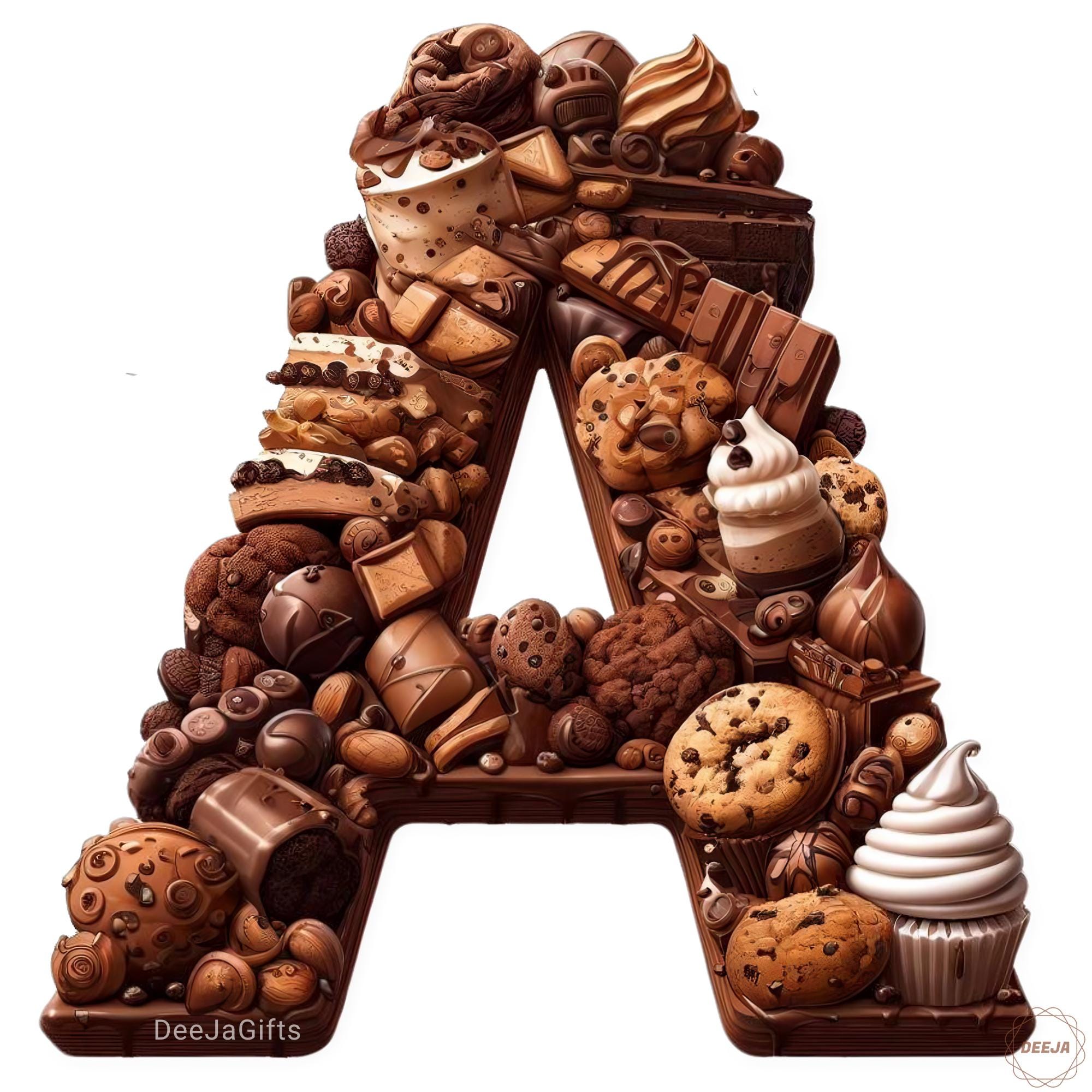 Chocolate Font Png - 3900px, Full Set of Alphabet Numbers Clipart PNG ...
