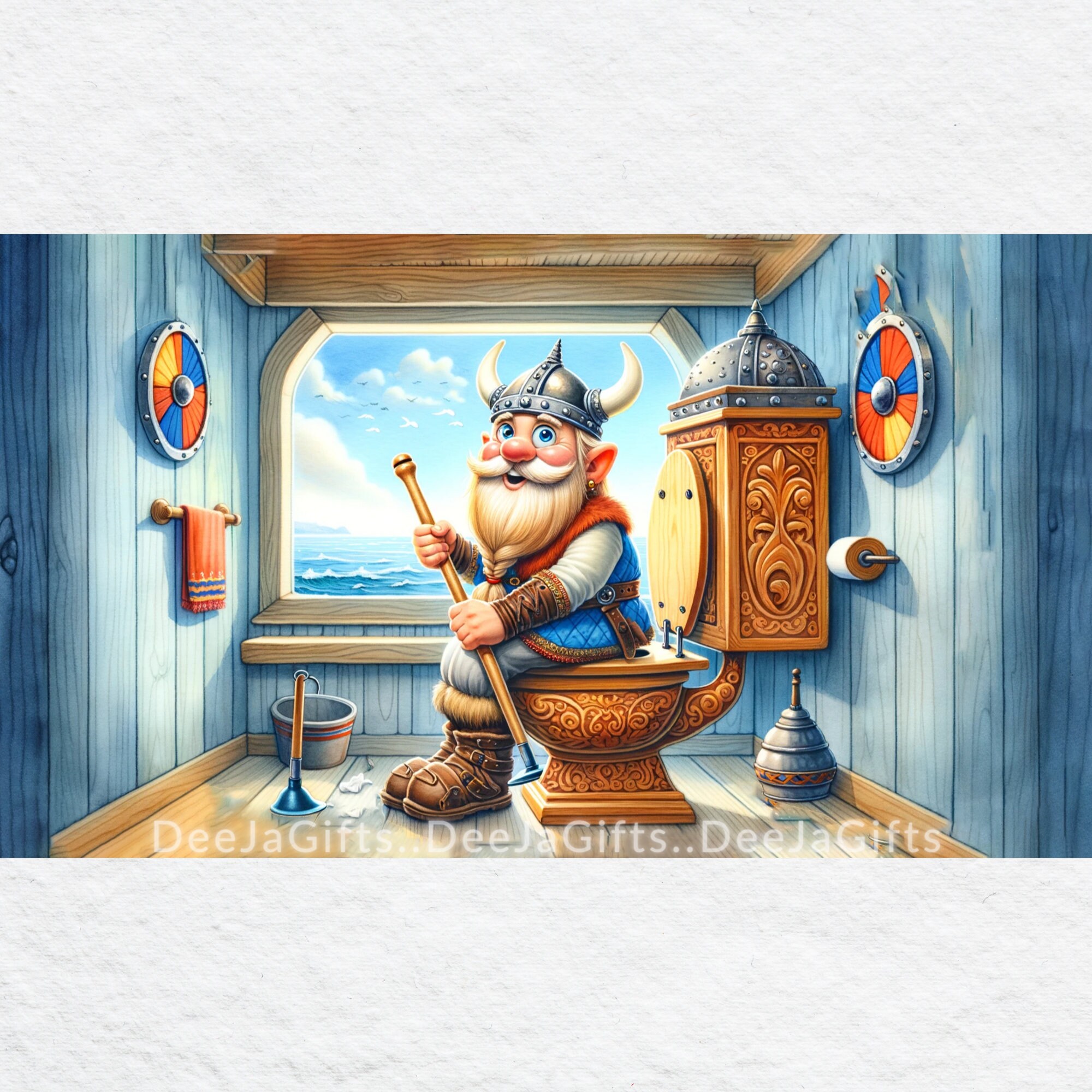 Whimsical Gnome Toilet Clipart PNG Cute Bathroom Gnomes Digital Art for ...