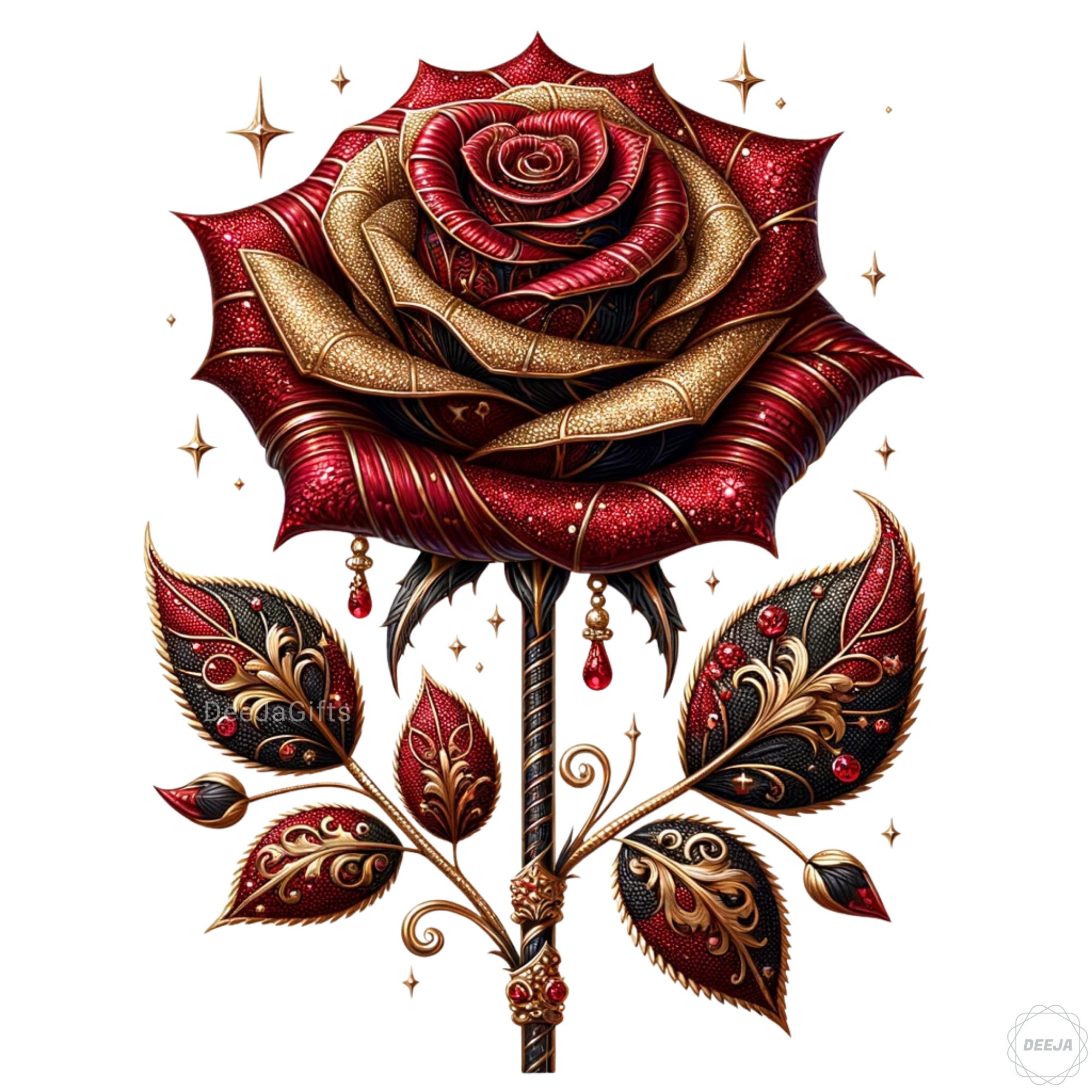 Gothic Flowers Clipart, Magical Roses Png, Dark Fairytale Fantasy ...