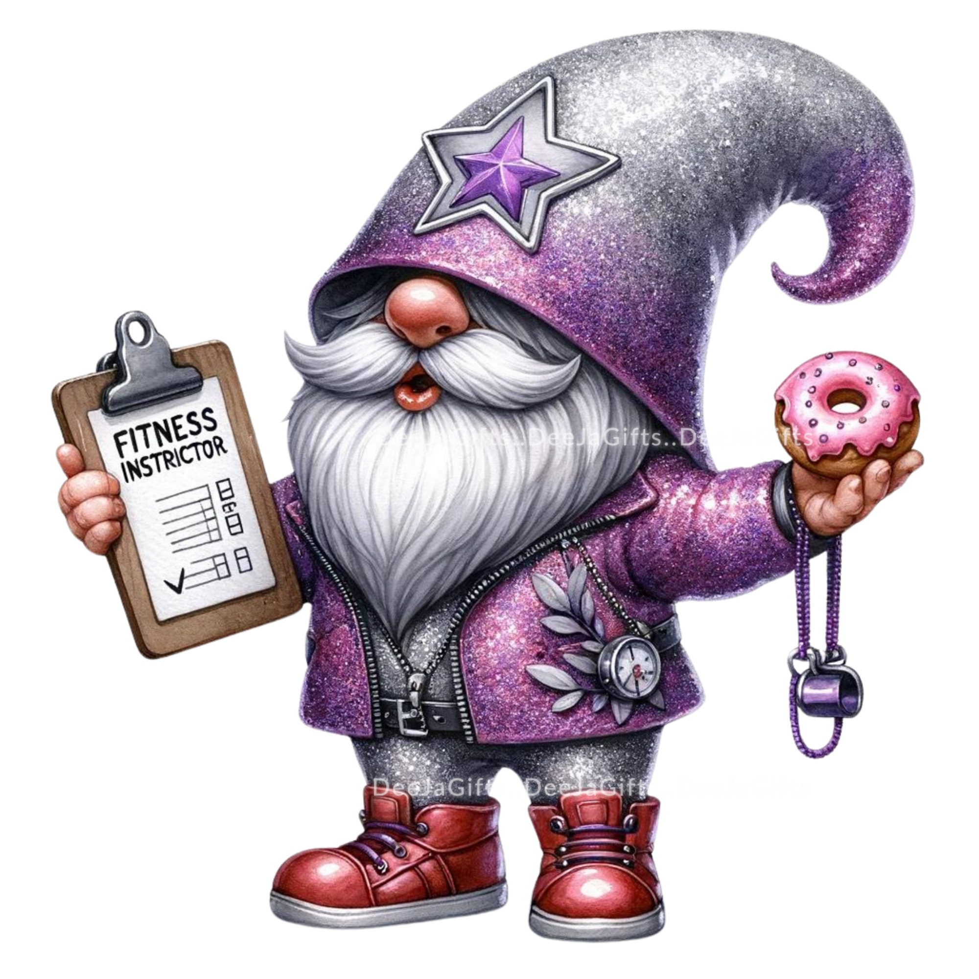 Whimsical Workout Gnome 15 Handcrafted Fitness Donut Gnome Figurine for ...