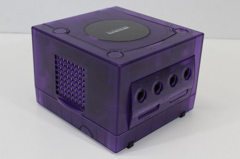 Nintendo Gamecube Console Clear Transparent Purple NTSC-U/C DOL-001 Gc ...
