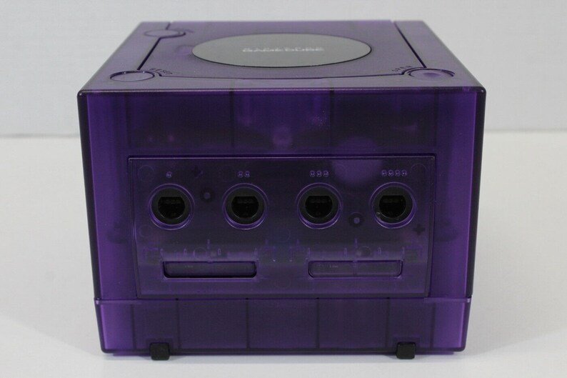 Nintendo Gamecube Console Clear Transparent Purple NTSC-U/C DOL-001 Gc ...