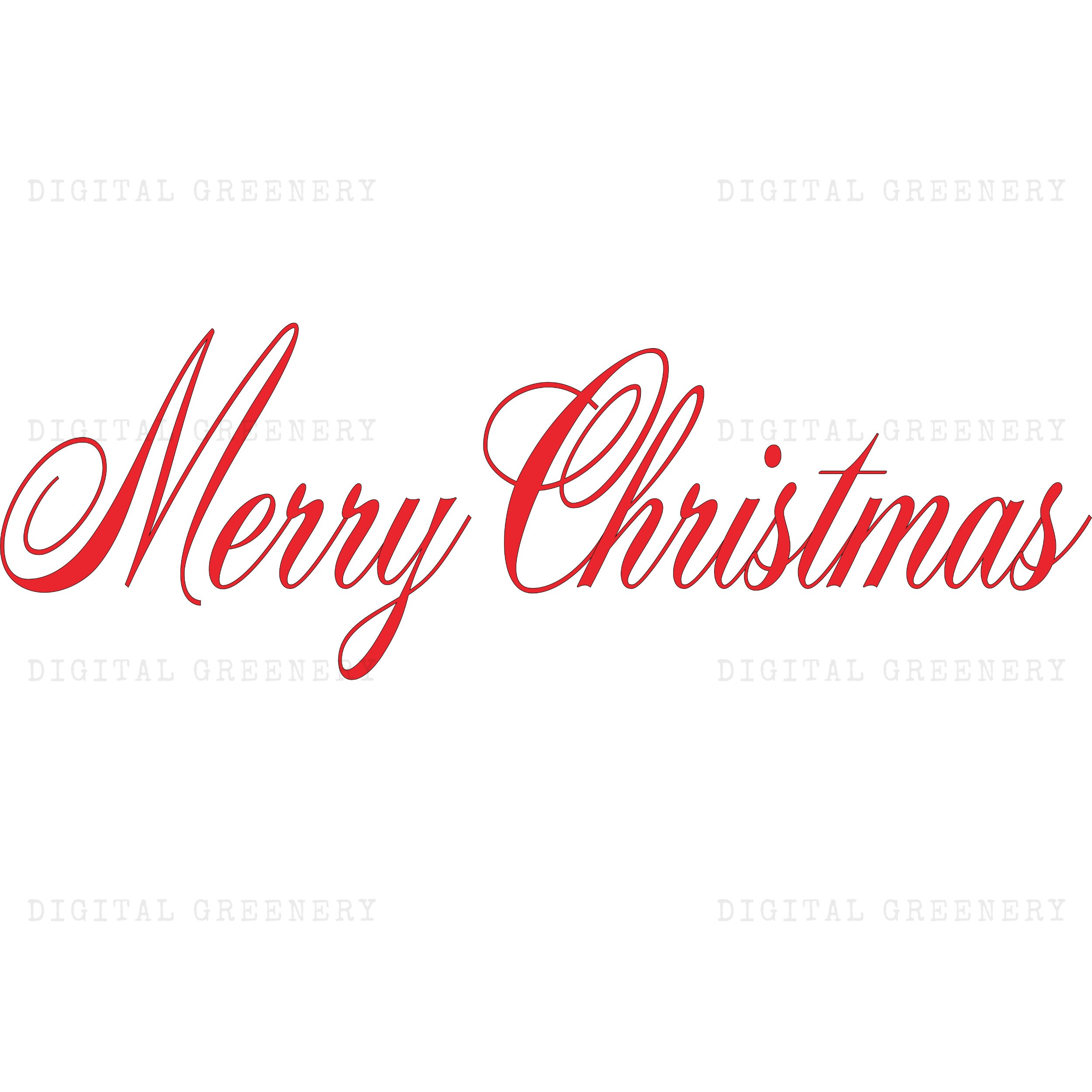 Merry Christmas Text SVG, Merry Christmas PNG, Cut Files for Cricut ...