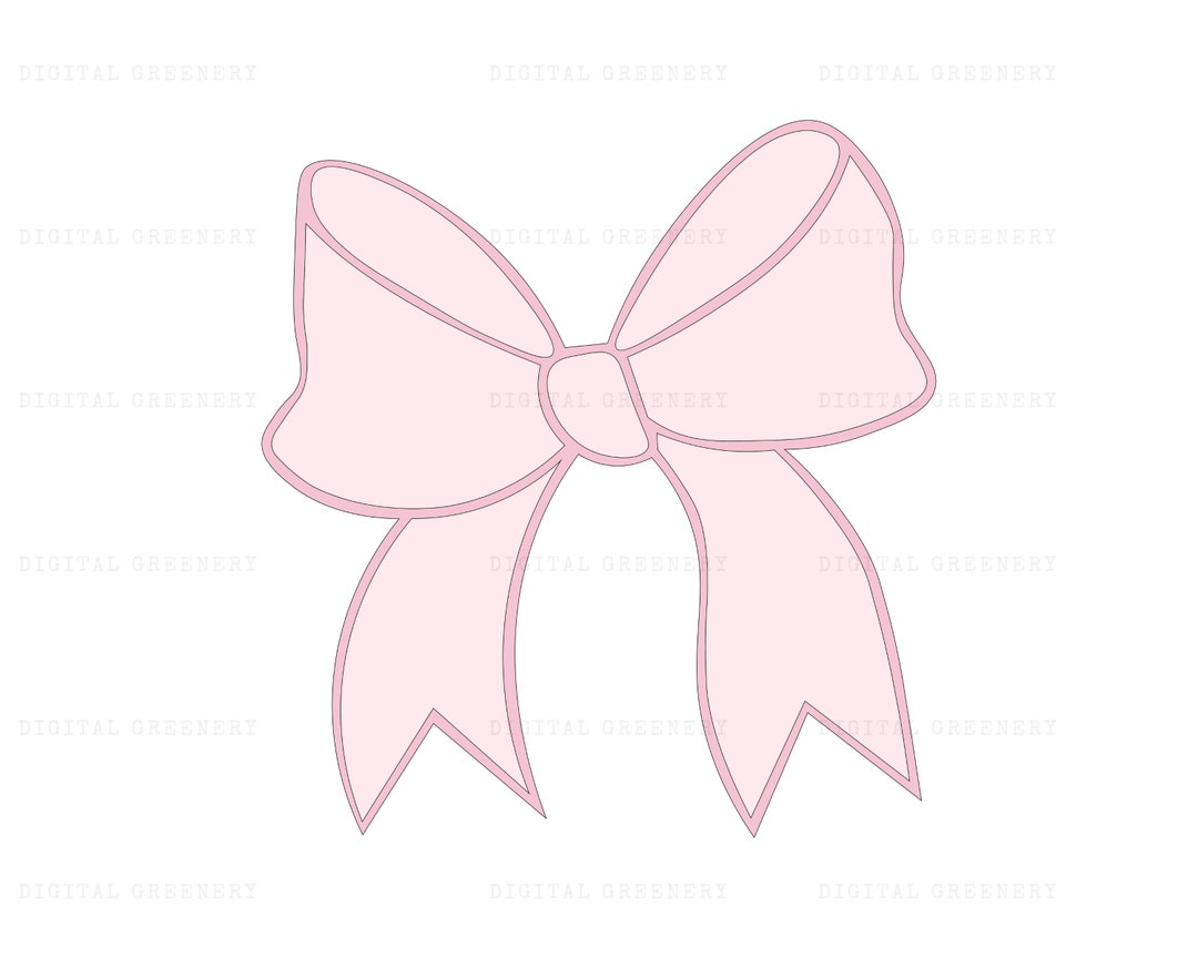 Coquette Bow SVG, Ribbon Bow SVG, Pink Coquette Bow SVG, Doodle ...