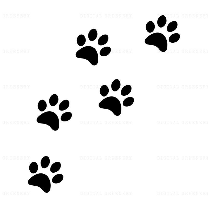 Puppy Paw Svg - Etsy