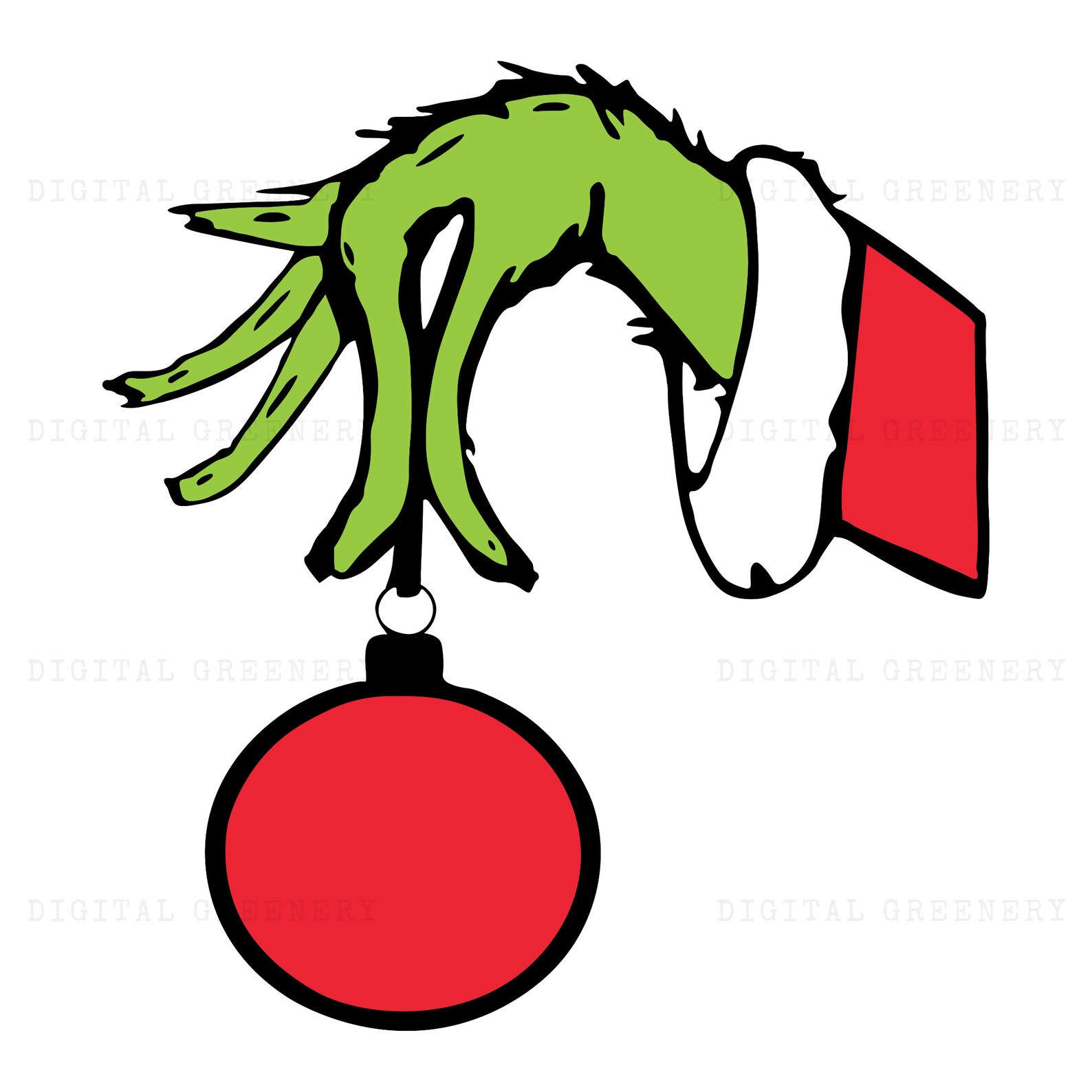 Grinch Hand Svg Layered Item, Clipart, Cricut, Digital Vector Cut File ...