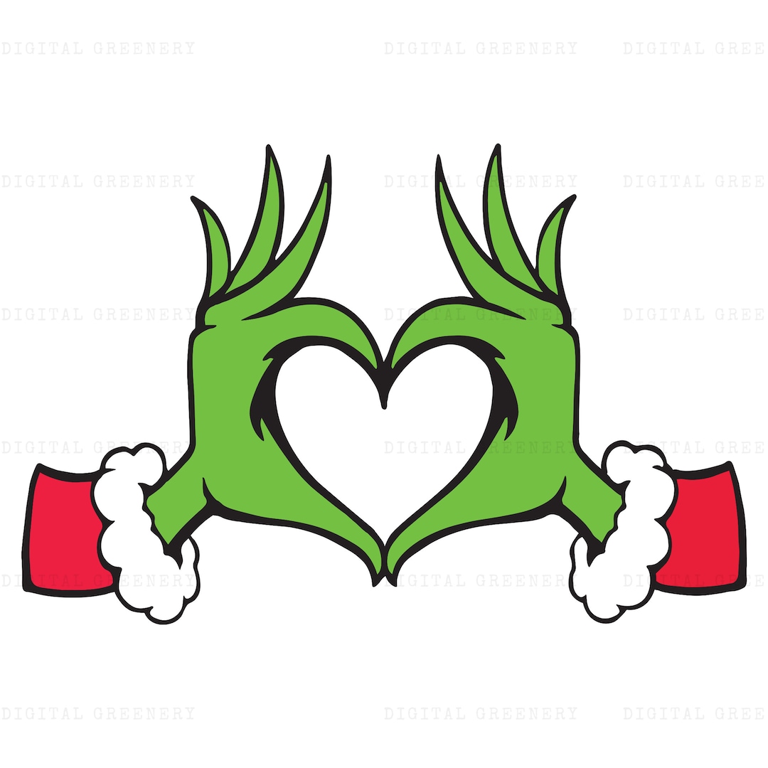 Grinch Heart Svg, Grinch Hands Heart Svg, Layered Grinch SVG, Grinch Face SVG, Merry Grinchmas ...