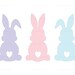 Easter Bunny Peeps SVG, Png, Dxf, Eps, Pastel Easter Clipart ...