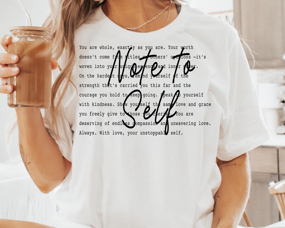 Note to Self Svg Png, Mental Health Svg Png, Positive Inspirational ...