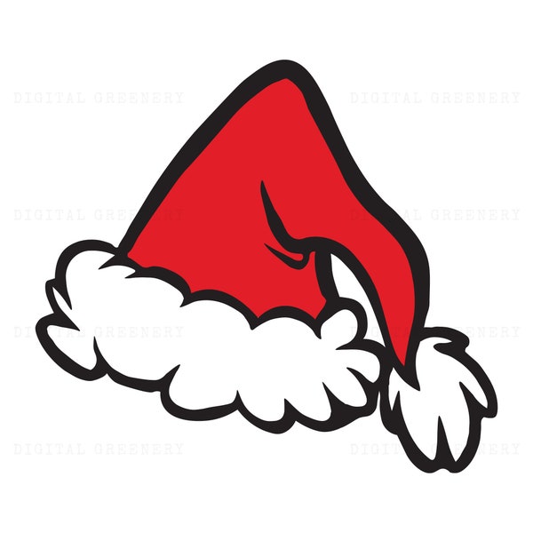 Grinch With Santa Hat Clip Art - Etsy