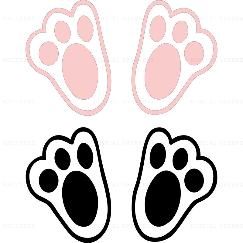 Easter Bunny Feet Clipart - Etsy