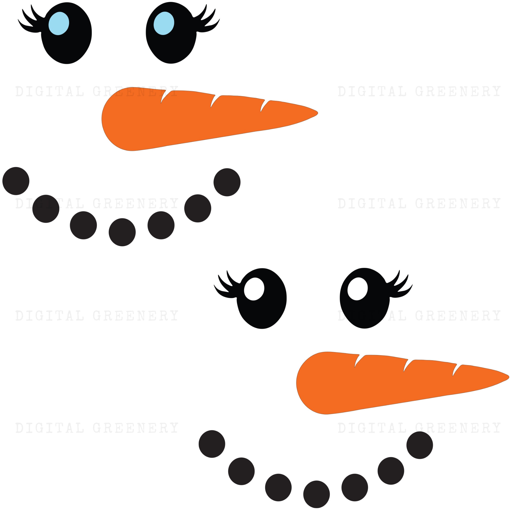 Snowman Eyelashes Svg Snowman Bundle Svg Merry Christmas - Etsy