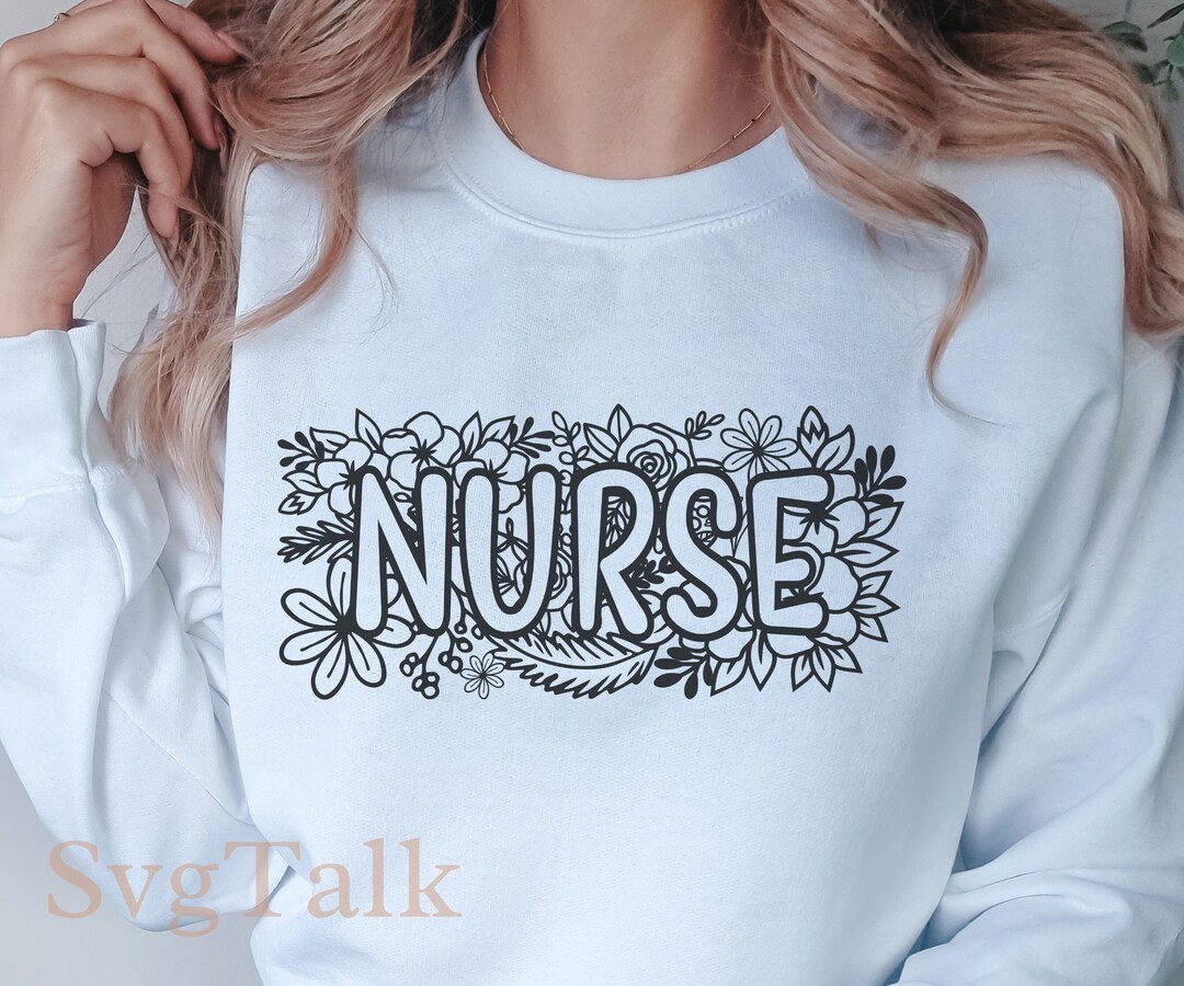 Nurse Svg | Nurse Flower Svg | Superhero Svg | Cricut Svg | Floral ...