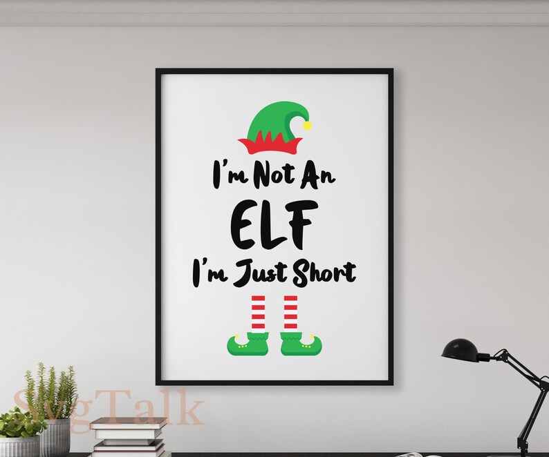 Funny Christmas Elf SVG: Short People Design (digital Download - Etsy