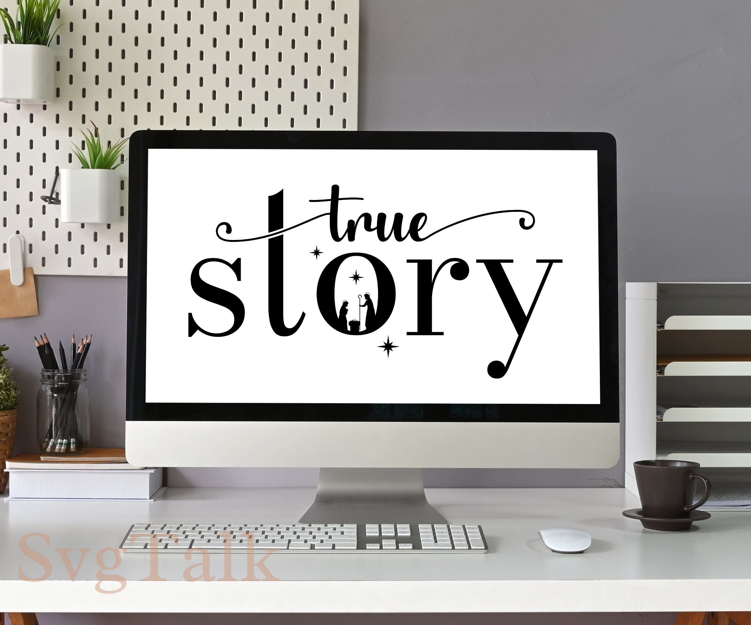 True Story SVG Nativity Scene Svg True Story Nativity Svg - Etsy