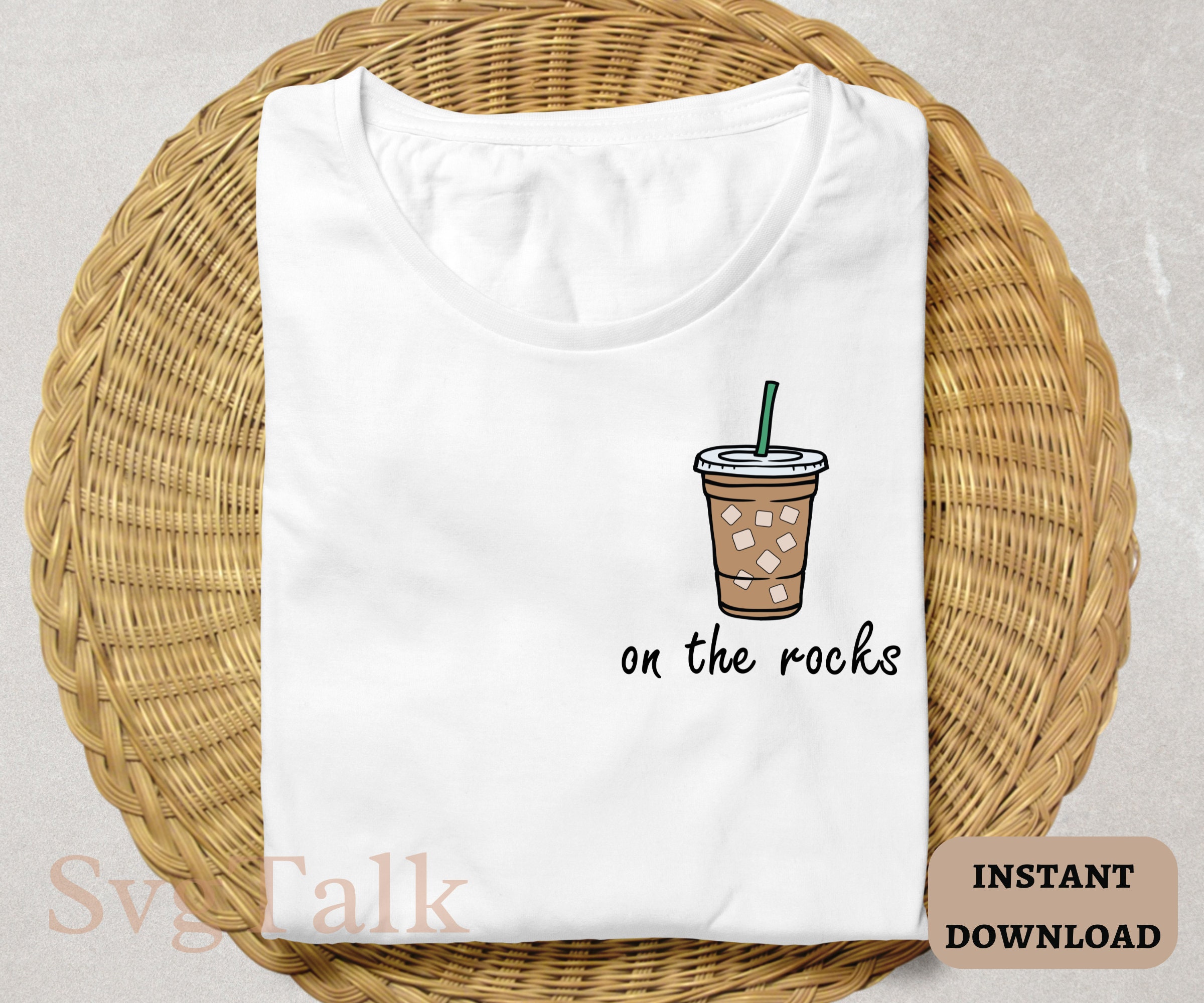 On the Rocks Svg | Iced Coffee Svg | Drinking Coffee Svg | Caffeine ...