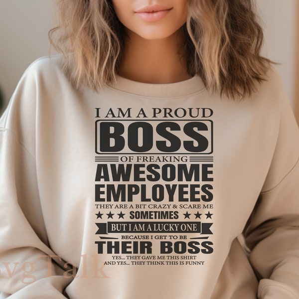 Proud Boss of Freaking Awesome Employees Svg - Etsy