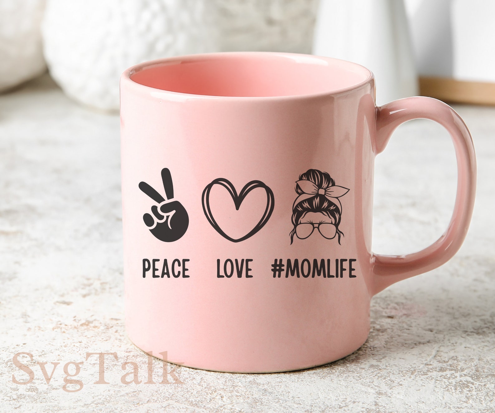 Peace Love Mom Life Svg Mom Svg Mom Life Svg Mother Svg Mama Svg Mom's ...