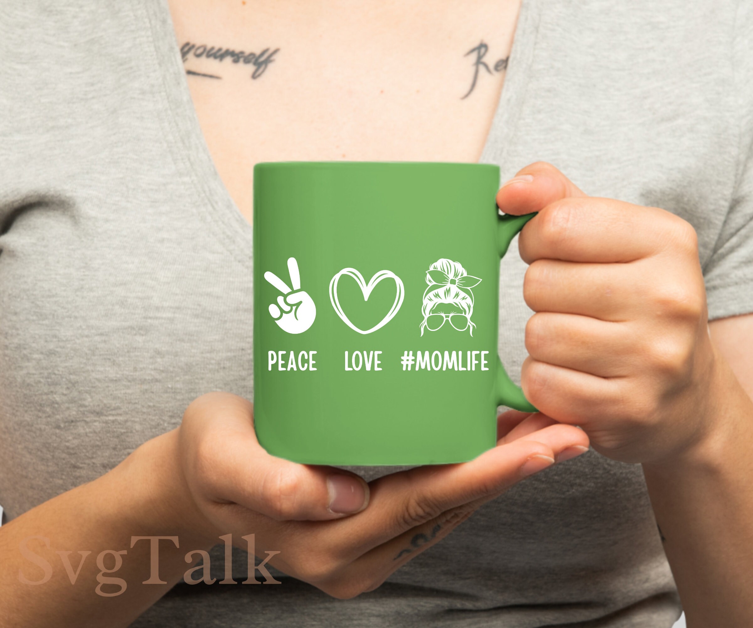 Peace Love Mom Life Svg Mom Svg Mom Life Svg Mother Svg Mama Svg Mom's ...