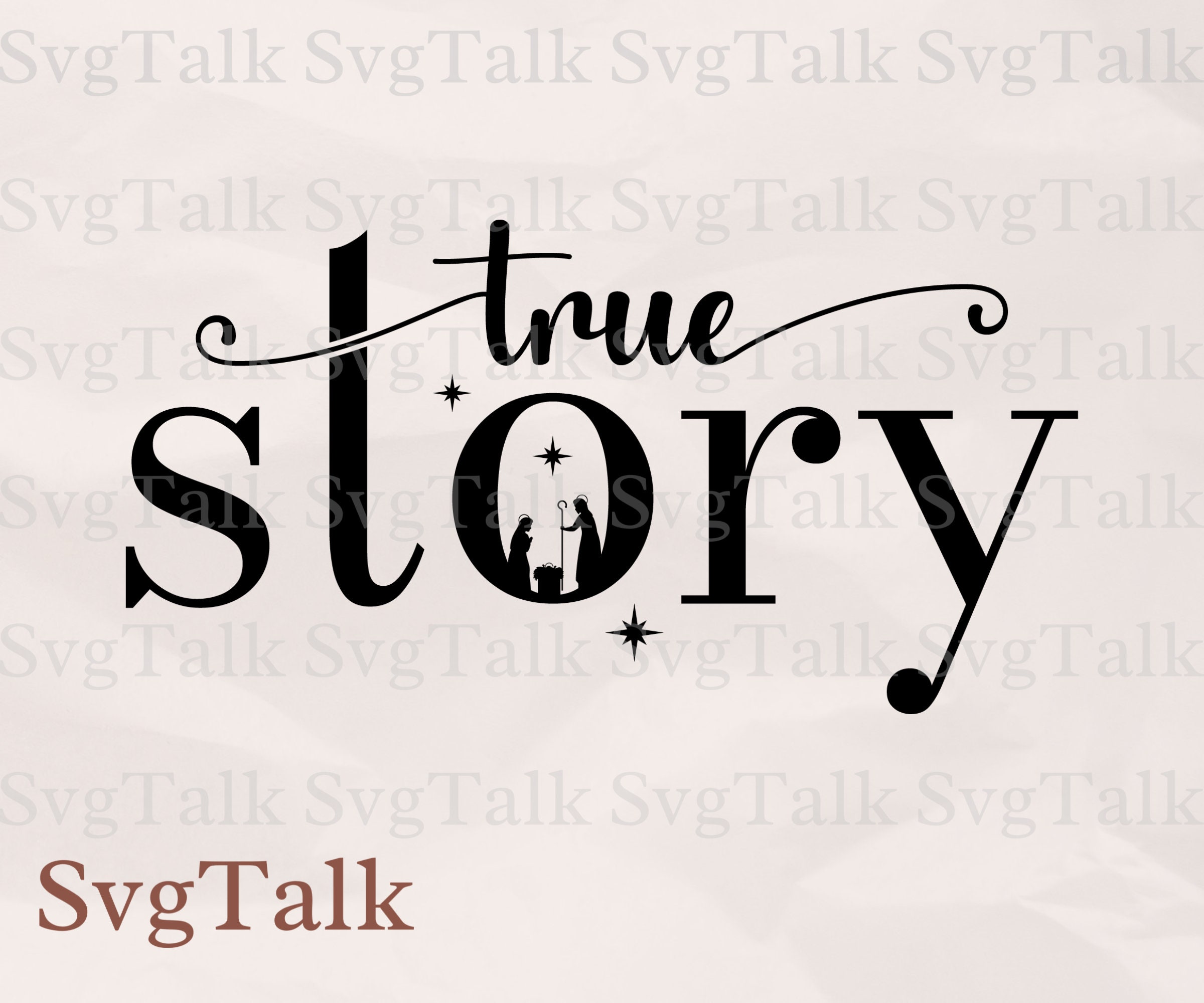 True Story SVG Nativity Scene Svg True Story Nativity Svg - Etsy