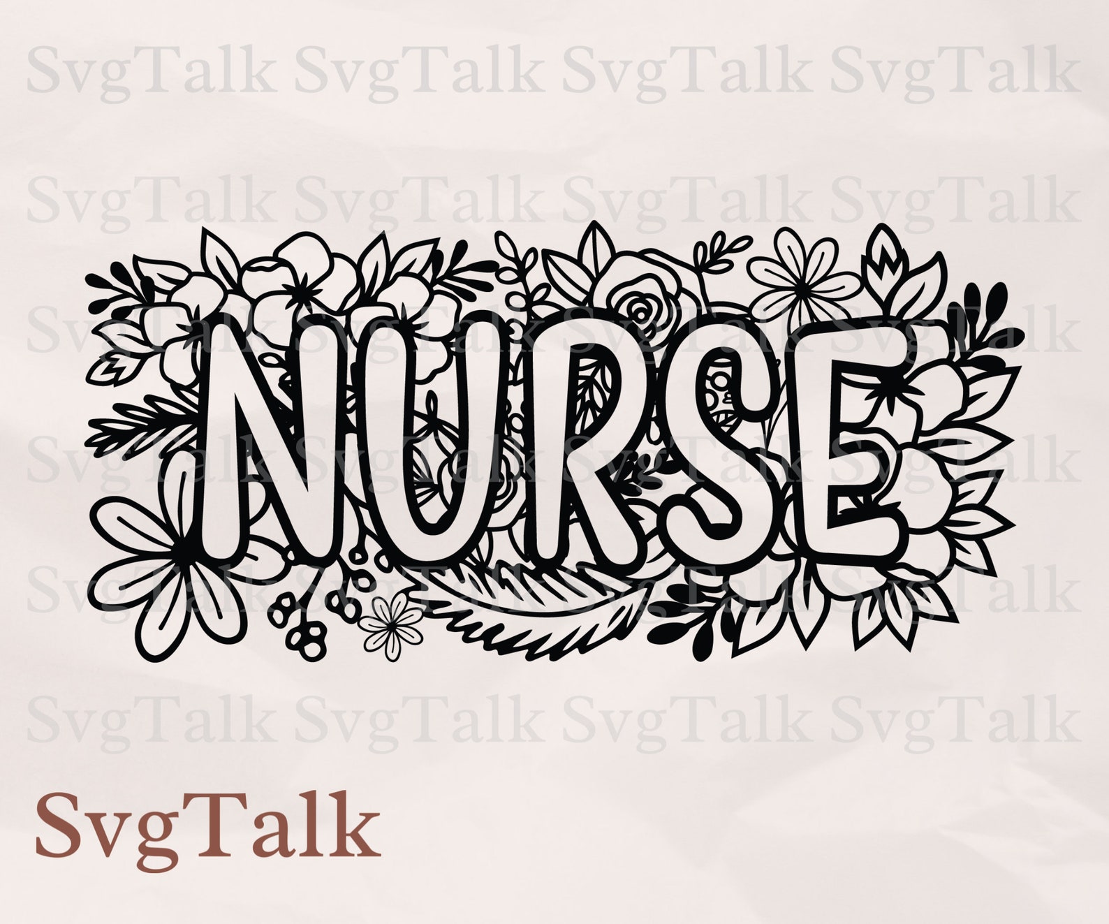 Nurse Svg Nurse Flower Svg Superhero Svg Cricut Svg Floral Nurse Svg ...
