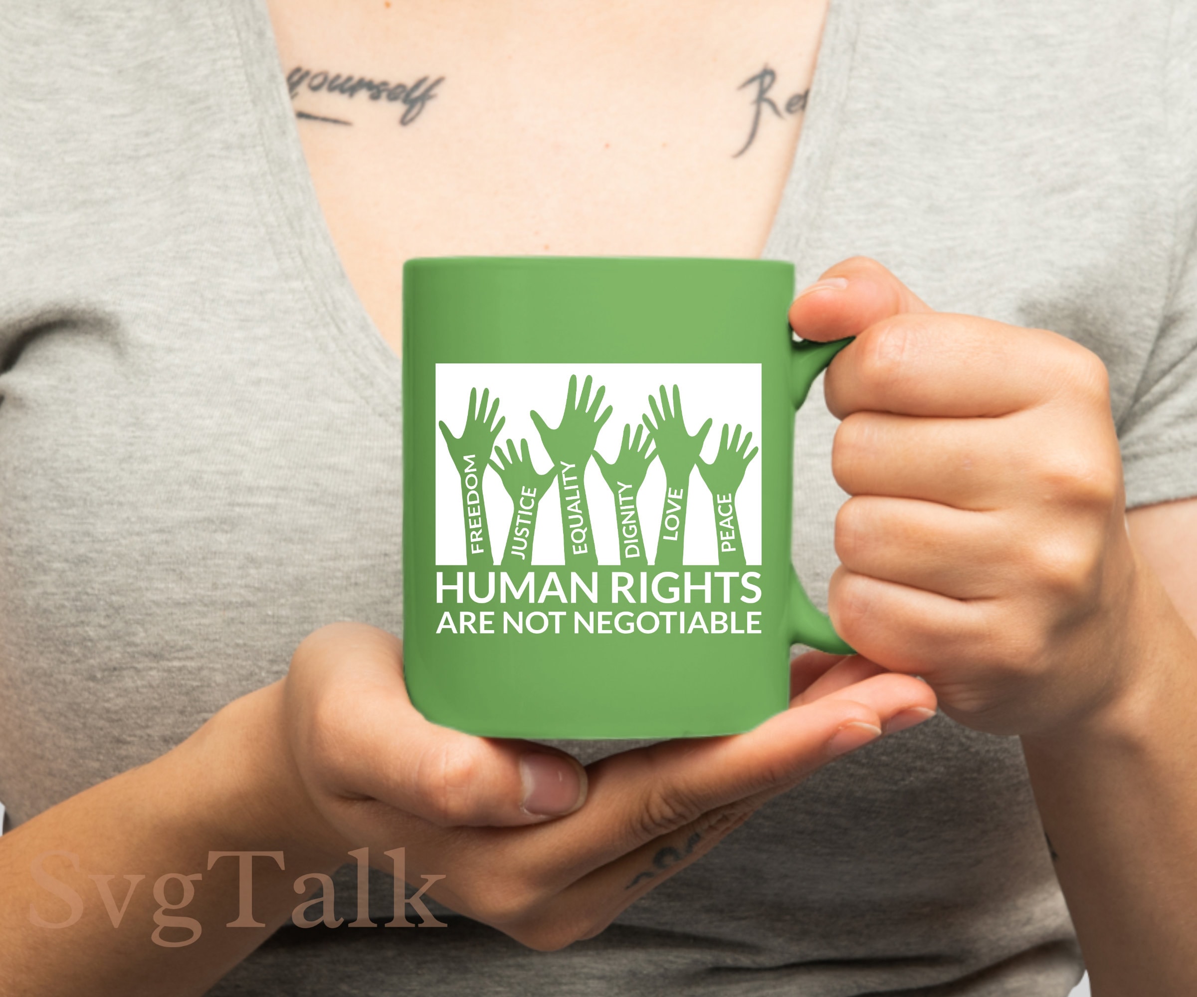 Human Rights Are Not Negotiable SVG: Social Justice Cut File (digital ...