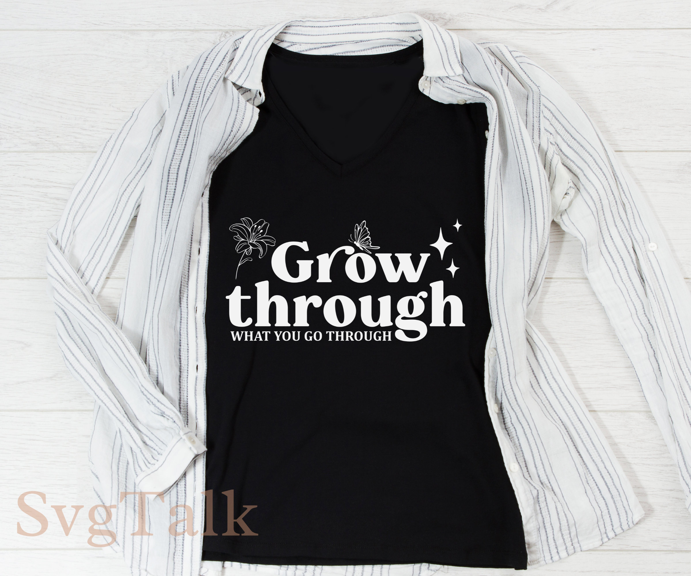 Grow Through What You Go Through Svg Inspirational Svg - Etsy