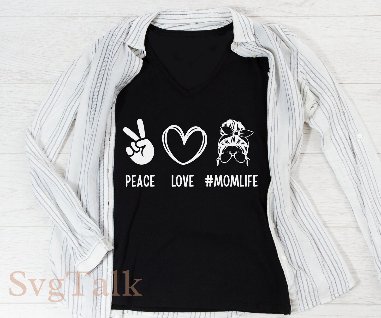 Peace Love Mom Life Svg Mom Svg Mom Life Svg Mother Svg Mama Svg Mom's ...