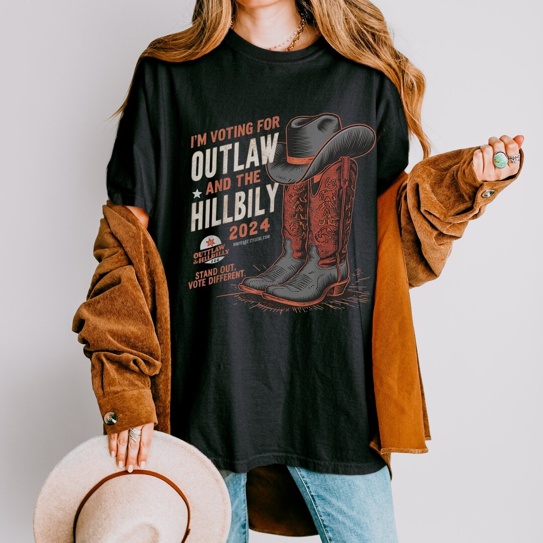 Western Outlaw Hillbilly 2024 T-shirt, Funny Election Tee, Vintage ...
