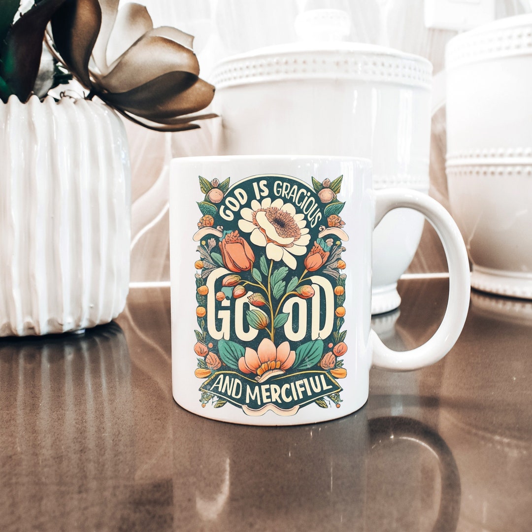 Floral Christian Mug, God Mugs, Watercolor Floral Mug, Jesus Mug, Gift ...