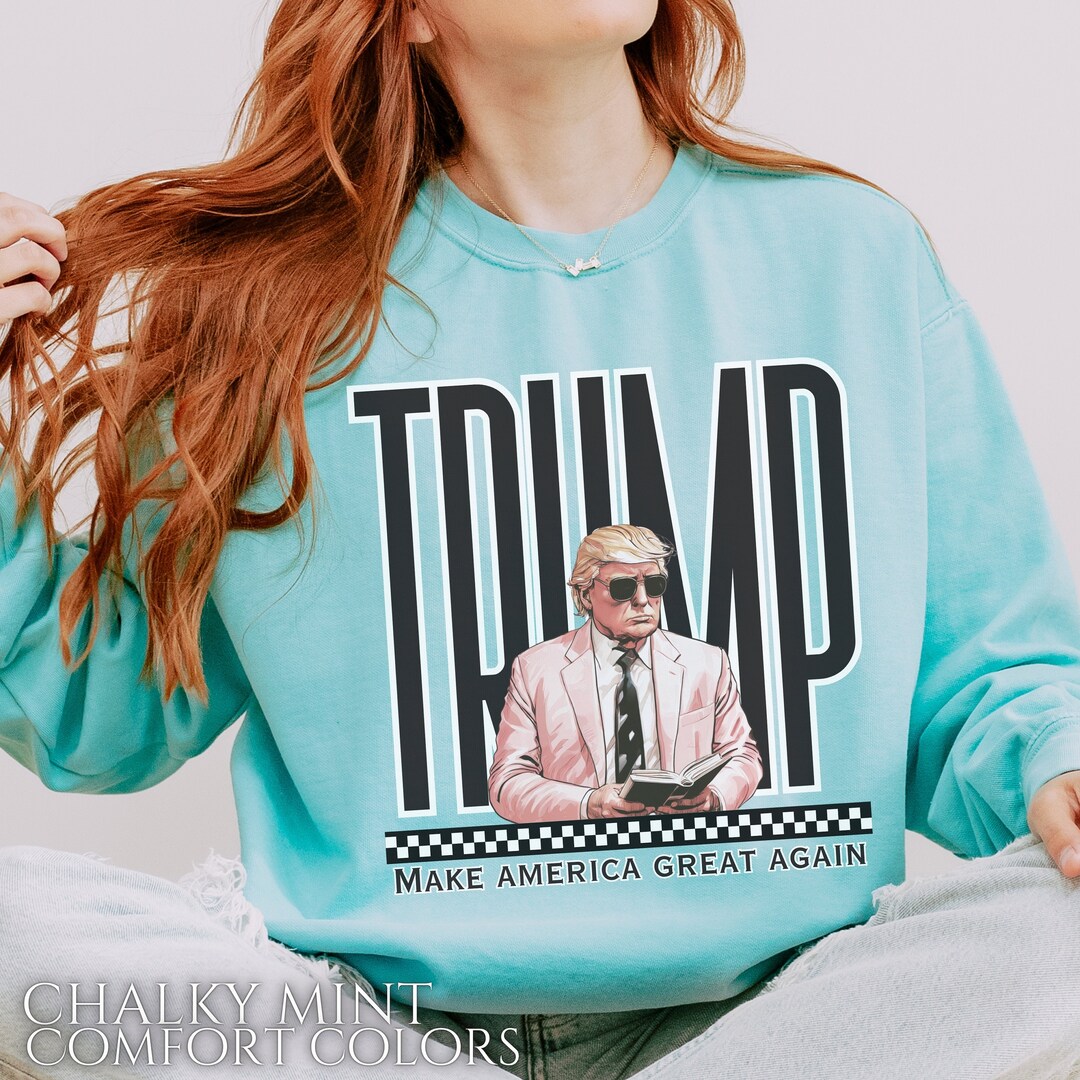 Retro Trump Sweater, Make America Great Again, Trump Checkered ...