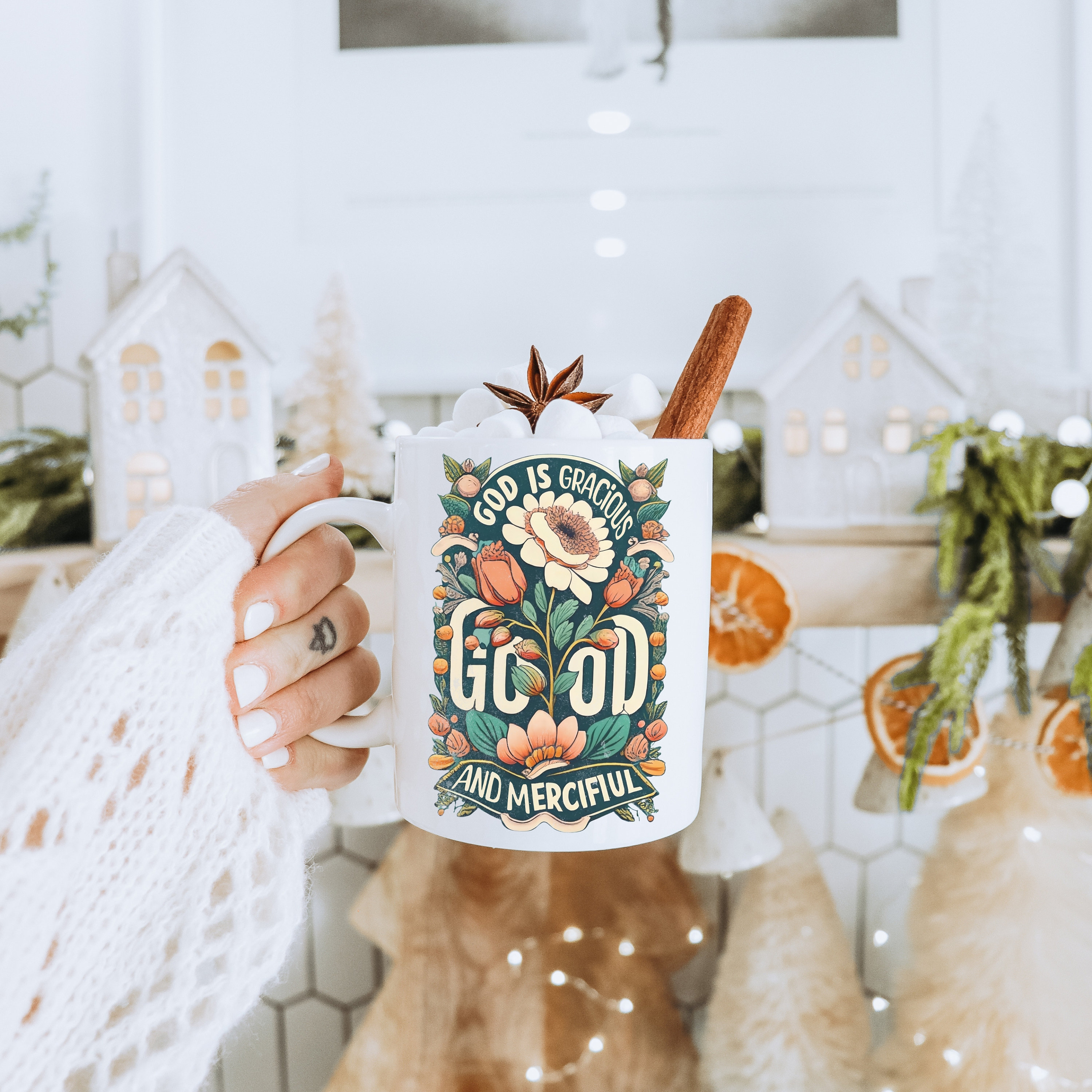 Floral Christian Mug, God Mugs, Watercolor Floral Mug, Jesus Mug, Gift ...