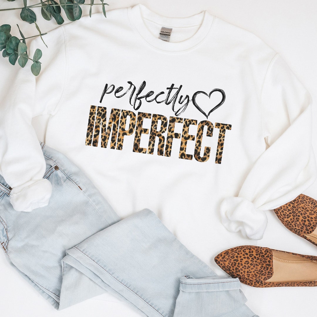 Perfectly Imperfect Sweatshirt, Leopard Print, Christmas Christian ...